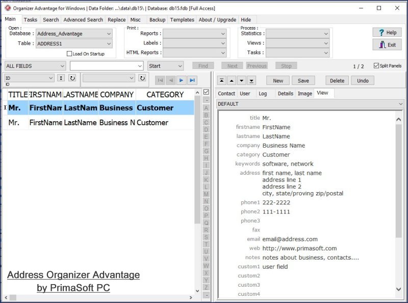 Address Management Software for Windows | Address Organizer Advantage