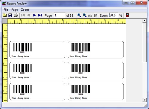 1000 barcode records, ready to print, for library pro users