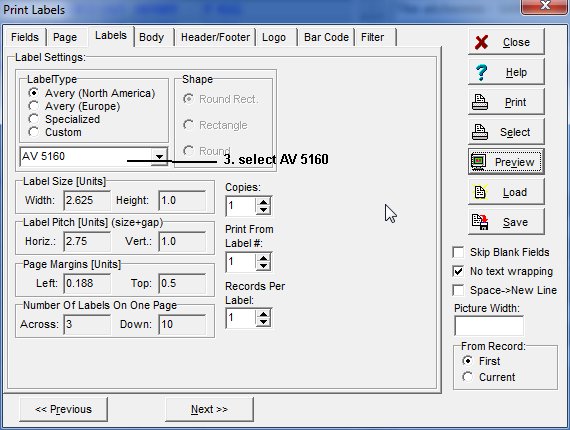 Avery 5160 Margin Settings Trozeenmm